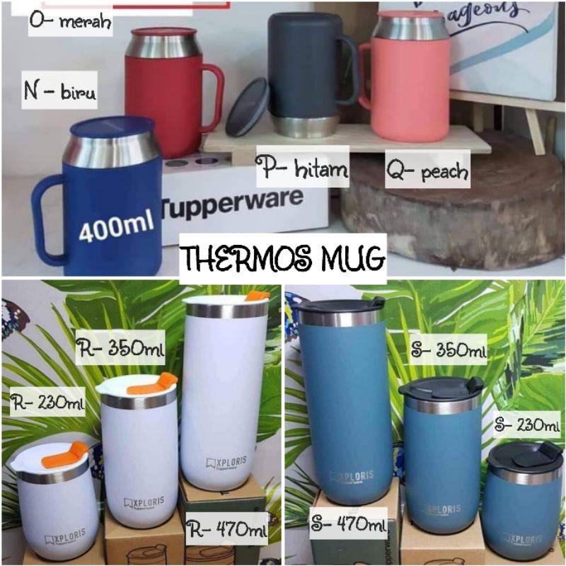 Tupperware Thermos Mug Tumbler Xploris Thermal Flask Termos insulated ...