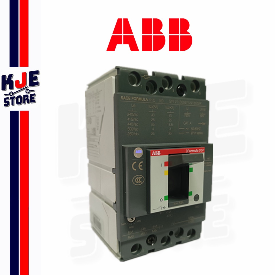 ABB-P1C160-3P/063A 1SDA116233R1 ABB MCCB P1C 160 TMD 63-630 3p F F 25kA | Shopee Malaysia
