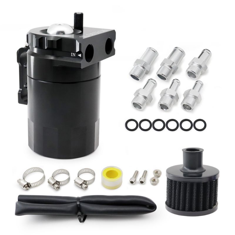 Oil Catch Can Kit Car Universal Baffled Aluminum Oil Trap Reservoir ...