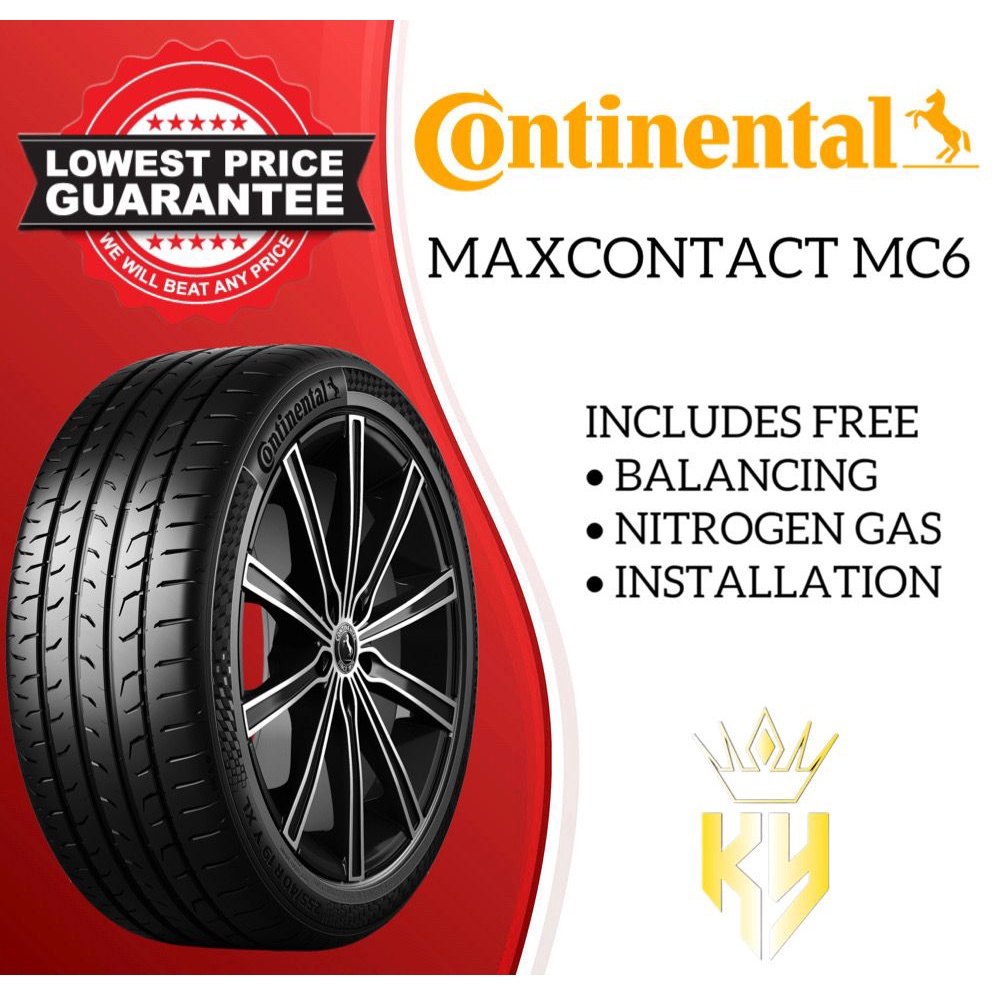 CONTINENTAL MAXCONTACT 6 MC6 16 17 18 19 INCH TYRE (FREE INSTALLATION ...