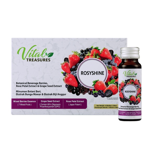 Amway VITAL TREASURES ROSYSHINE Botanical Beverage Berries, Rose Petal ...