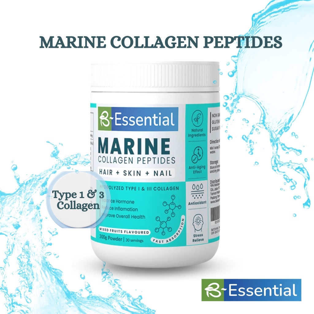 B-Essential Marine Collagen Peptides Powder (300g) | Fast Absorption ... B-Essential Marine Collagen Peptides Powder (300g) | Fast Absorption ...