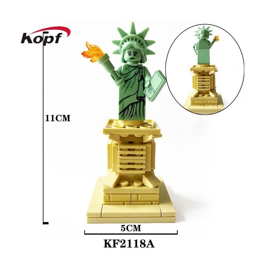 KOPF KF2118A Minifigures Statue Of Liberty Bricks / Building Block Toys ...