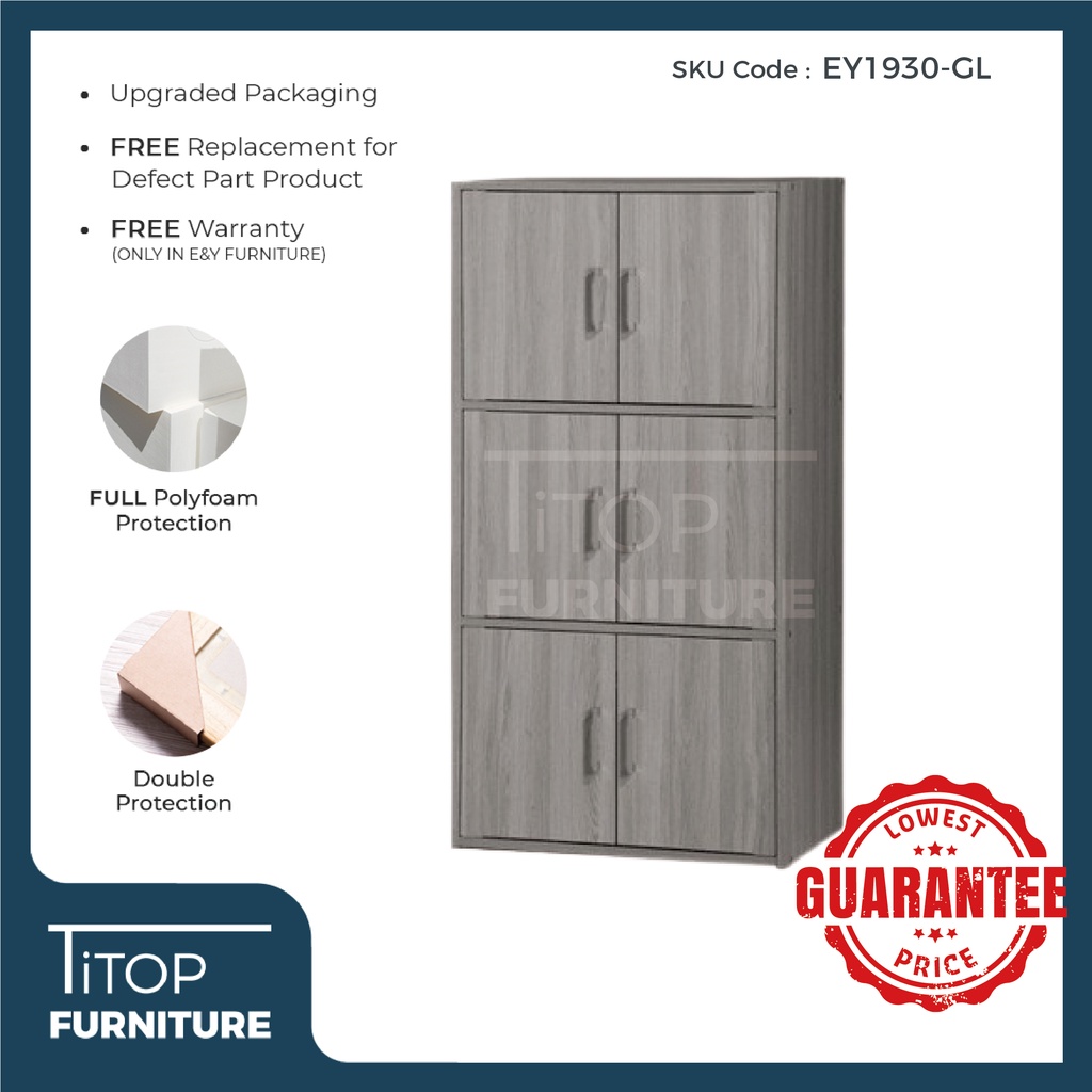 Utility Shelf/ Book Shelf/ Almari Simpan Barang Wooden Sonoma Black ...