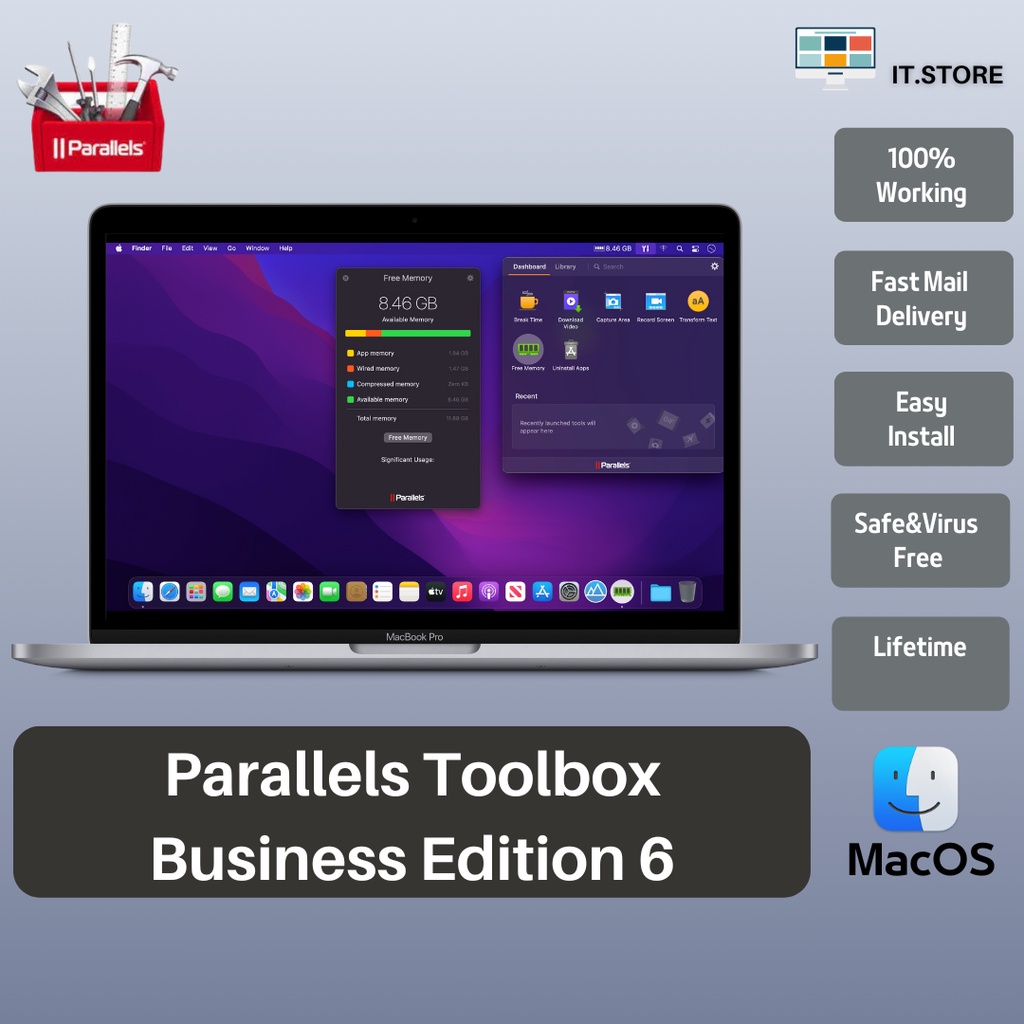 Parallels Toolbox Business Edition 6 Lifetime for Intel and M1 Chip ...