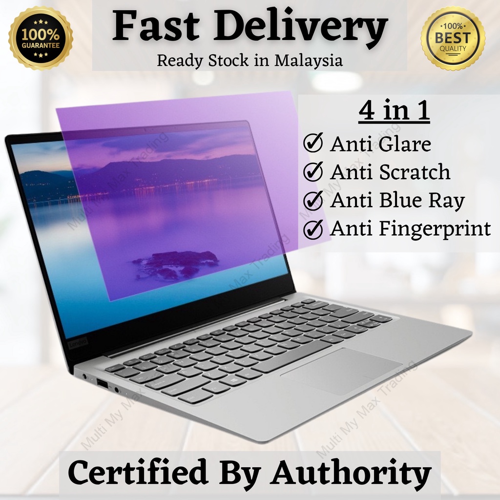 13.3"/ 14"/ 15.6" Laptop Screen Protector {Anti Blue-Ray Anti Glare ...