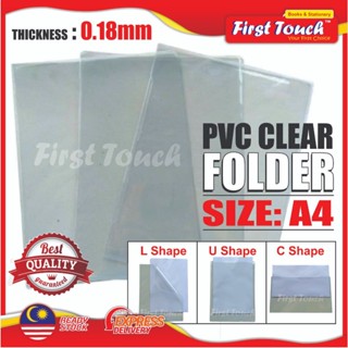 Clear Folder A4 PVC Document Clear Holder L Shape / C Shape / U Shape ...