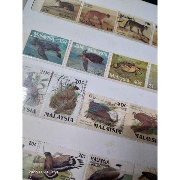 Setem Terpakai [Untuk Peminat Setem]-Penyu/Kucing Hutan/Ayam Hutan ...