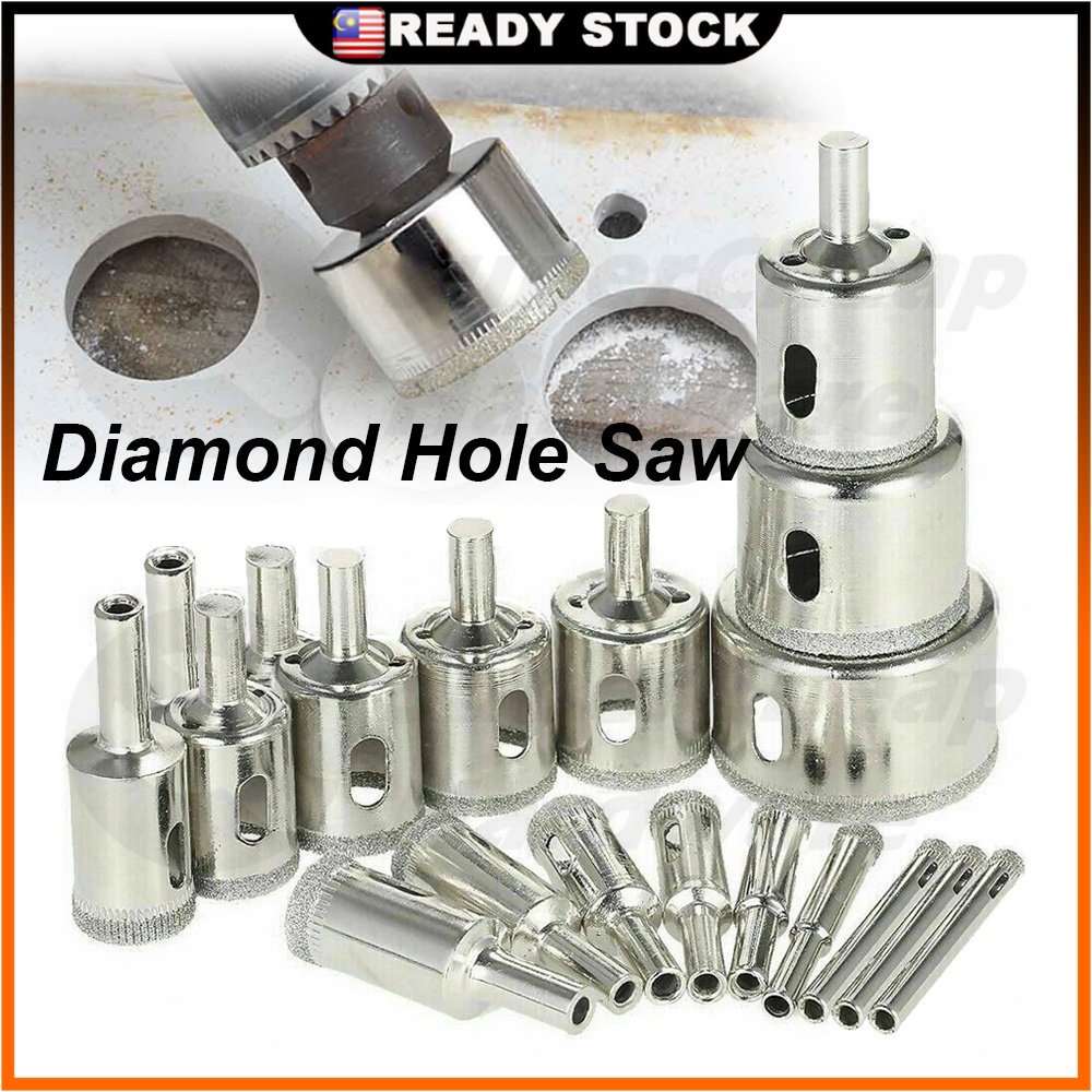 1pcs Diamond Hole Saw Coated Drill Bit Cutter Core Drilling Bits Glass ...