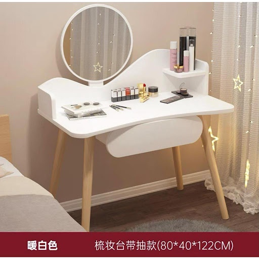 80-100cm Dressing Table +/No LED Mirror Bedroom Nordic Fashion ...