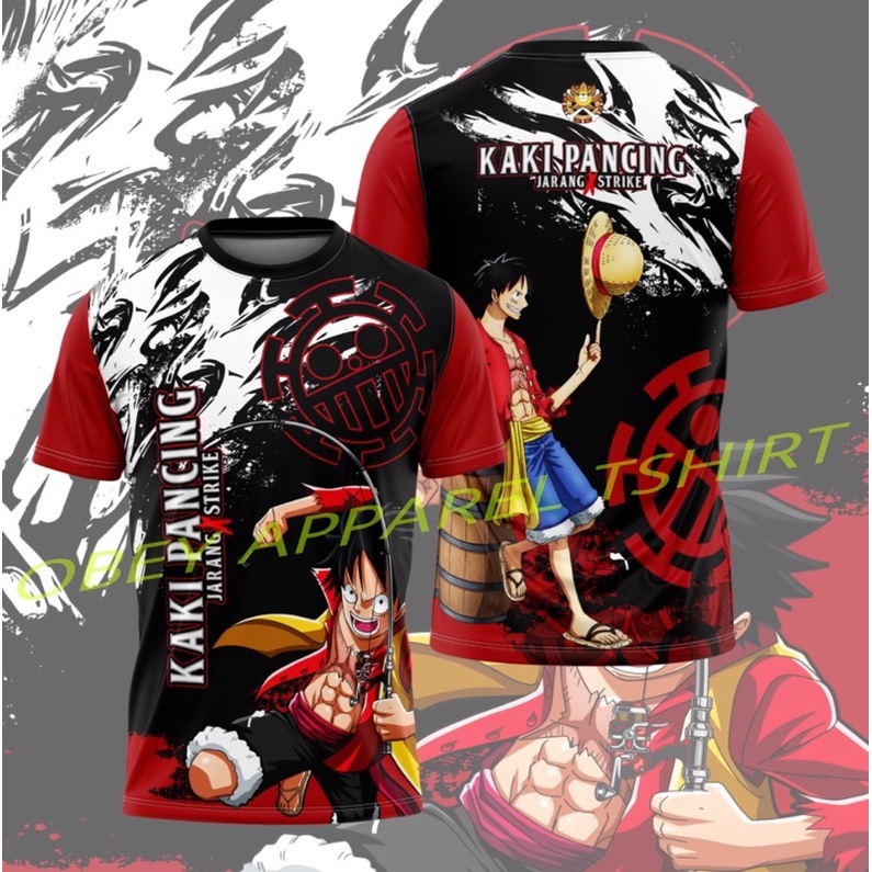 Kaki Pancing X One Piece Luffy Sublimation Tshirt | Baju Kaki Pancing ...