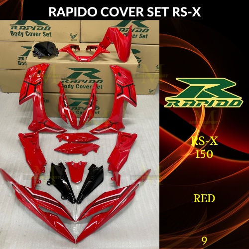 RAPIDO BODY COVER SET RSX RS-X 150 (9) RED (STICKER TANAM/AIRBRUSH) RSX ...