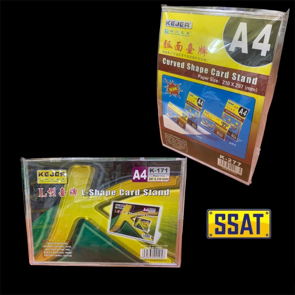 Acrylic L-Shaped Display Stand A4 Name Card Size | Shopee Malaysia