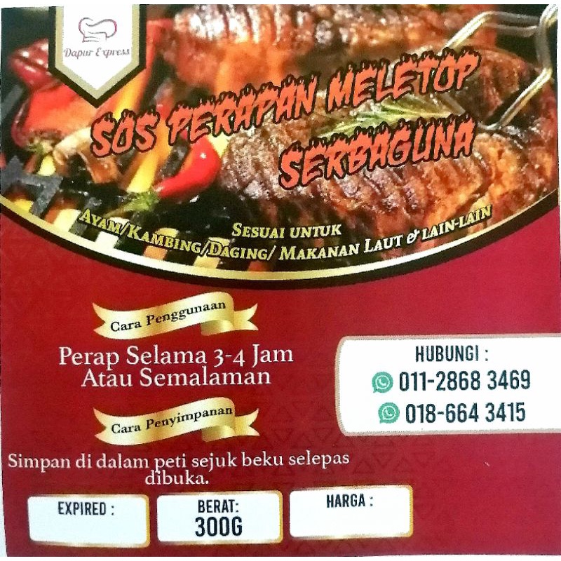 SOS PERAPAN SERBAGUNA PERAPAN DAGING KAMBING AYAM PERAPAN BLACK PEPPER ...