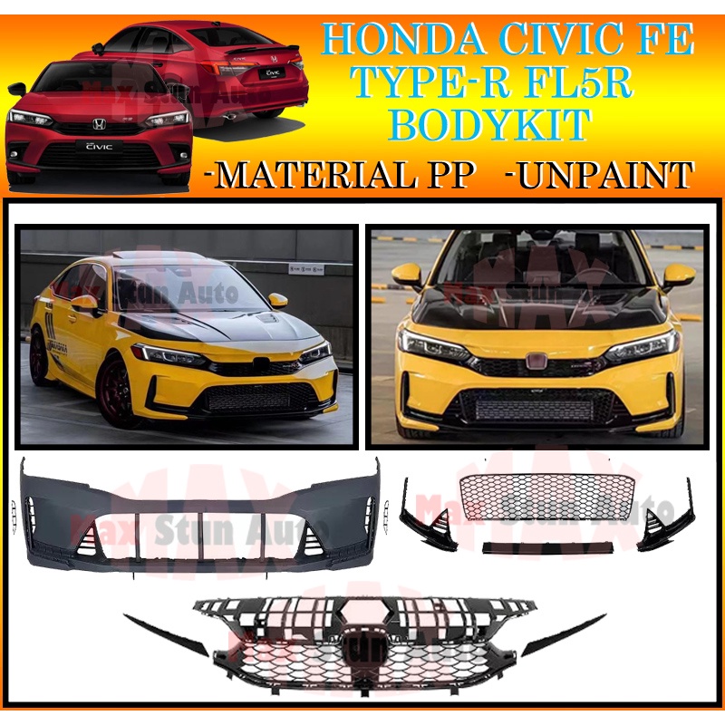 HONDA CIVIC FE TYPE R FL5R FL5 FRONT BUMPER CIVIC RS RS SPEC E SPEC V ...