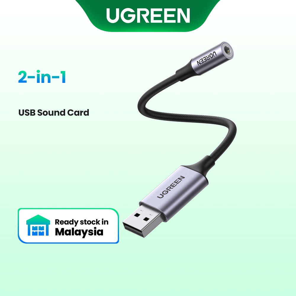 UGREEN 2-in-1 USB External Sound Card USB Audio Adapter | Shopee Malaysia