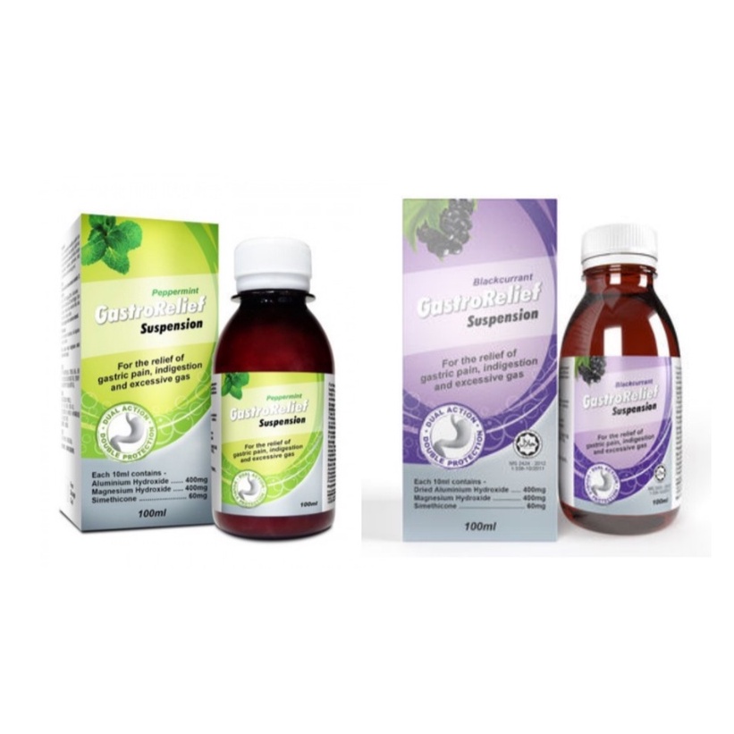 UBAT GASTRIK/KEMBUNG PERUT - GASTRORELIEF SUSPENSION 100ML PEPPERMINT ...