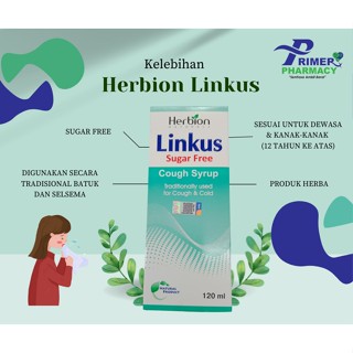 HERBION LINKUS COUGH SYRUP SUGAR FREE 120ML | Shopee Malaysia