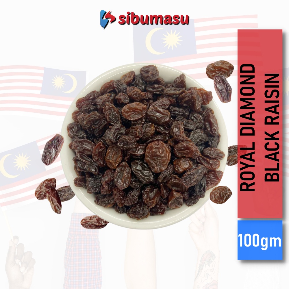 100gram Royal Diamond Natural Black Raisin Kismis Hitam Premium Grade ...