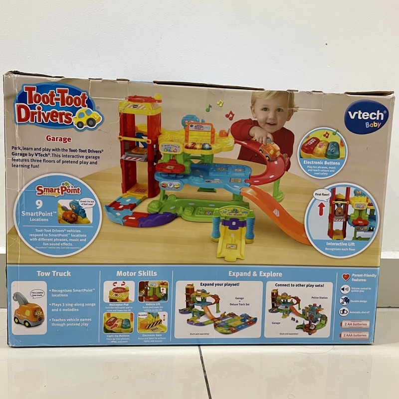 [USED] VTECH Toot-toot Drivers - Garage (full set with 1 tow truck ...