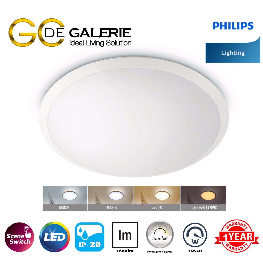 WAWEL 31822 20W 31823 36W TUNABLE CEILING LIGHT LED PHILIPS STEP LED WHT | Shopee Malaysia