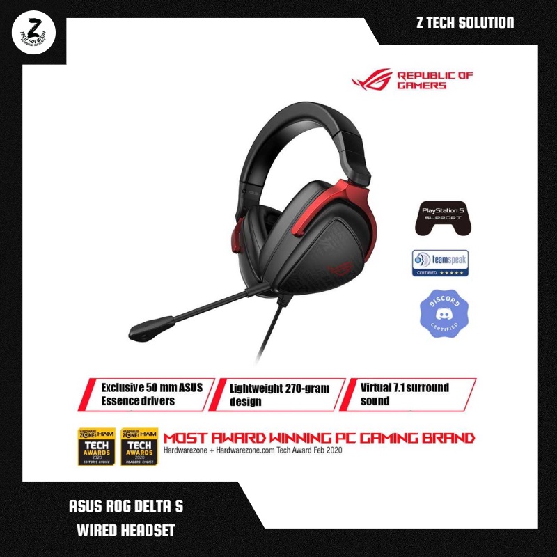 Asus ROG Delta S Core 3.5mm Wired Gaming Headset | Shopee Malaysia