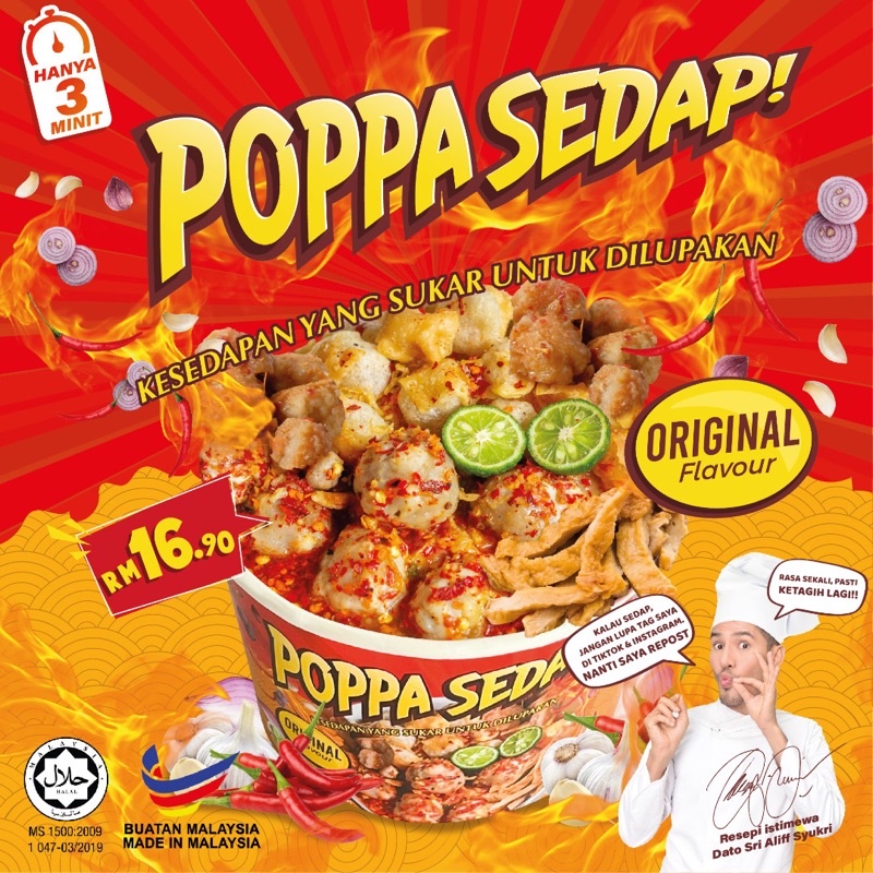 poppa sedap, sup sedap, maggie sedap/ sup jolo/ bakao sedap bangat ...