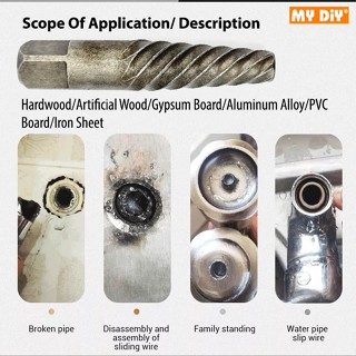 MYDIYHOMEDEPOT - 2pcs Broken Pipe Extractor Thread Repair Tool 1/2" M25 ...