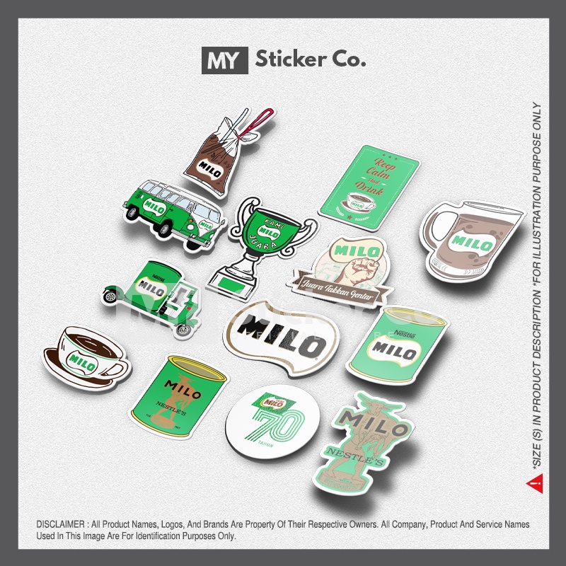 Sticker - Milo 70 Years Set (11 Pcs + Extra) | Shopee Malaysia