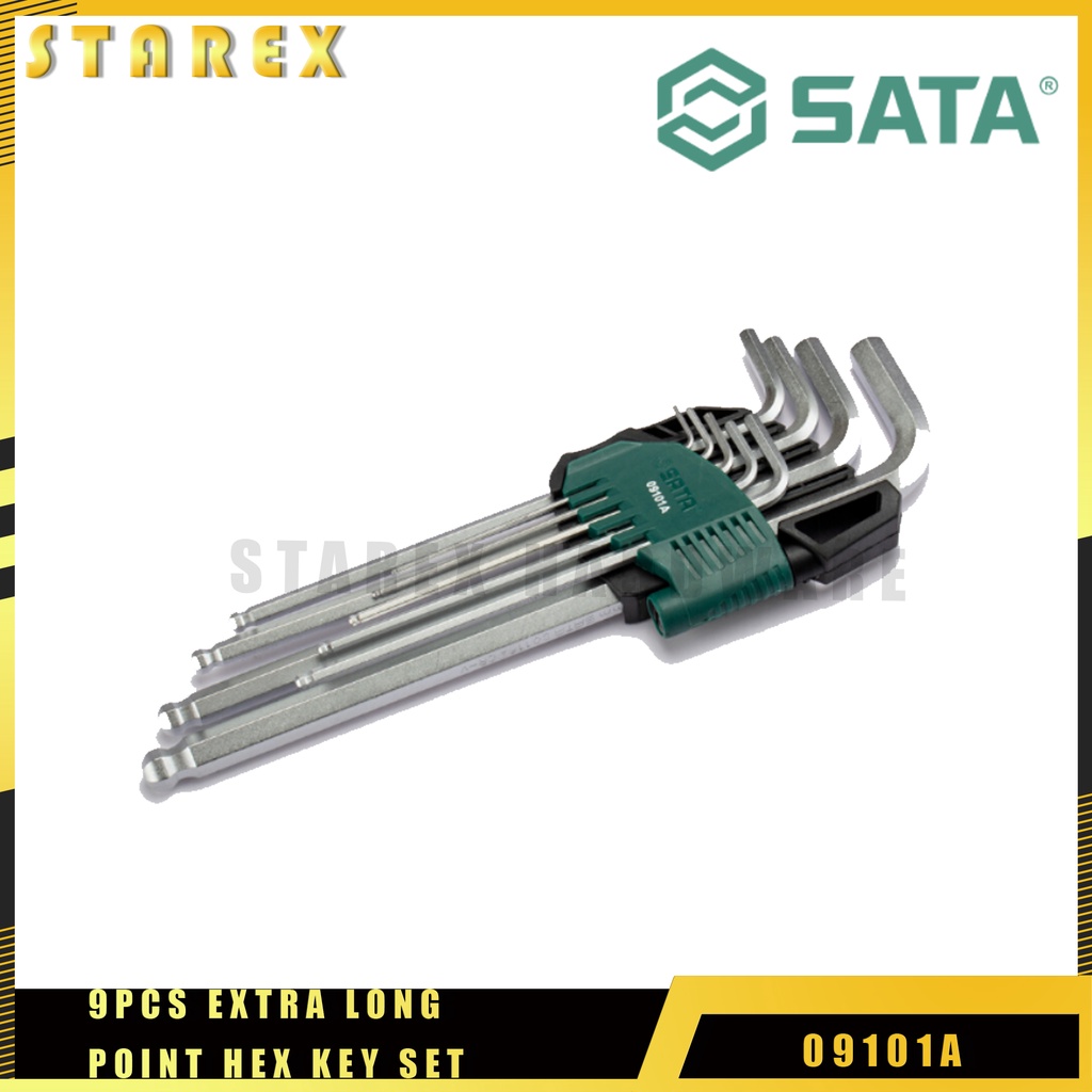 Sata 09101 9PC EXTRA LONG BALL POINT HEX KEY SET (METRIC) | Shopee Malaysia