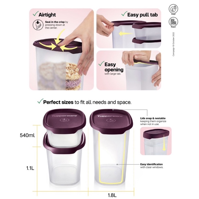 Onetouch Fresh TUPPERWARE Set | Shopee Malaysia