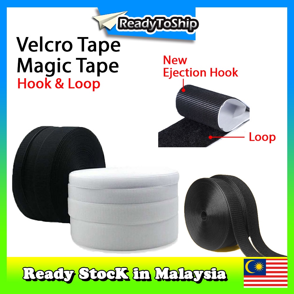 Velcro Tape Magic Tape 25mm x 1 Meter Hook + Loop Self Adhesive Tape ...