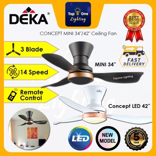 🔥NEW🔥DEKA CONCEPT MINI LED 42" 3 Blade DC Baby Fan Total 14 Speed ...