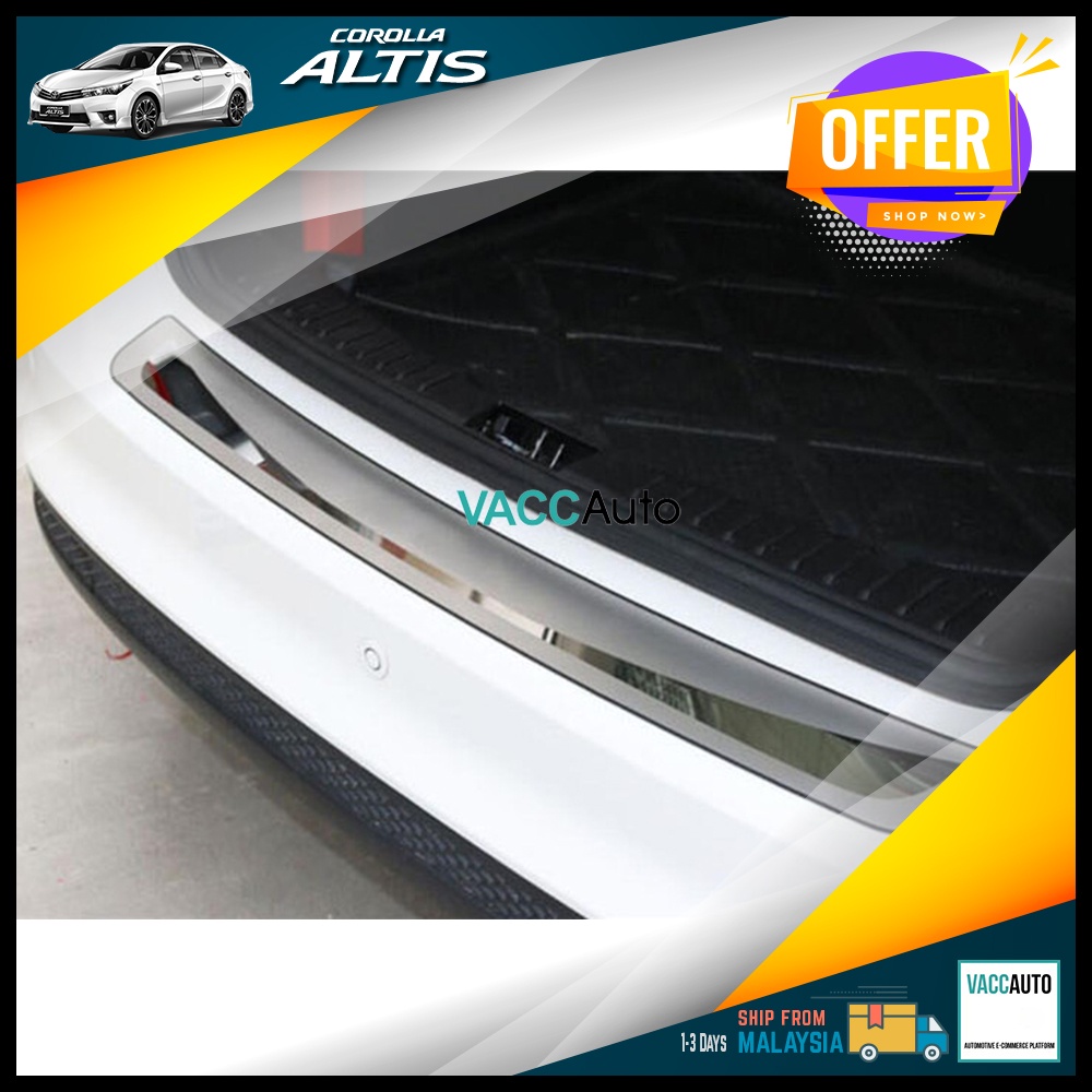 Toyota Altis Rear Bumper Protector - Out Rear Bumper Guard Trunk Sill ...