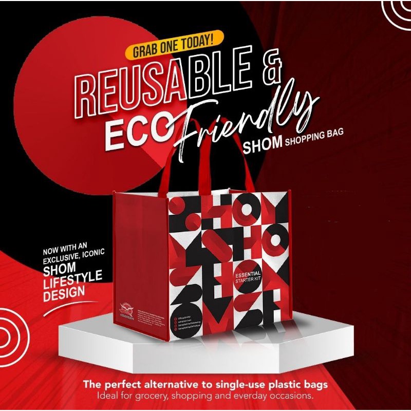 BEG ECO SHOM (Beg membeli-belah mesra alam) | Shopee Malaysia