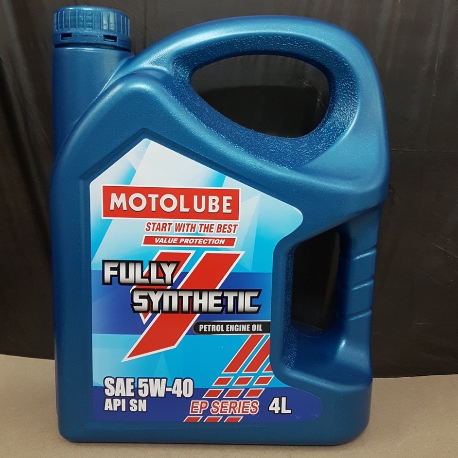 MOTOLUBE Fully Synthetic Petrol Engine Oil SAE 5W-40 API SN EP Series ...