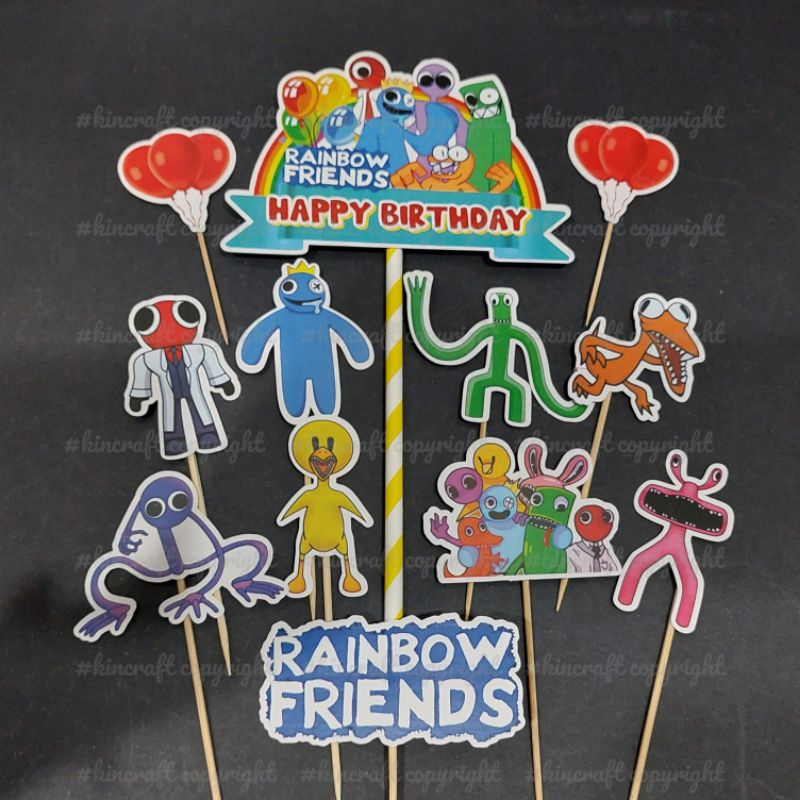 [Hot Item] Cake Topper Birthday - Rainbow Friends | Shopee Malaysia