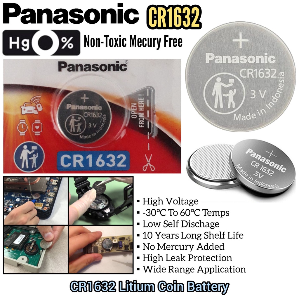 Panasonic CR1632 Lithium Battery For Automotive Car Remote Battery ... Panasonic CR1632 Lithium Battery For Automotive Car Remote Battery ...