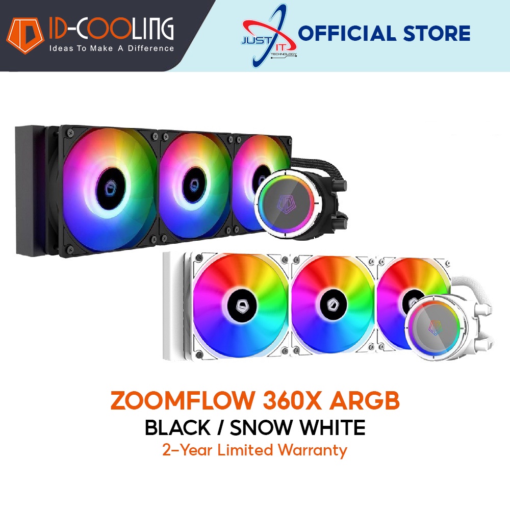 ID-COOLING ZOOMFLOW 360X ARGB Water Cooling ( BLACK / SNOW WHITE ...