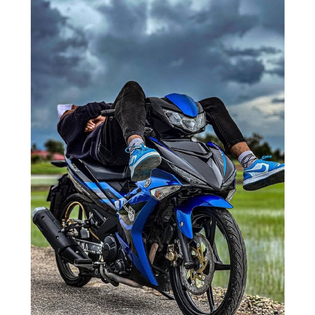 COVERSET YAMAHA V DOCTOR VELOZI EDITION Y15 YSUKU Y15ZR V1 V2 VPBC5 BIRU NEW BLUE TANAM CLEAR ...