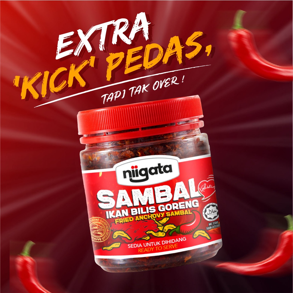 Sambal Kahwin Ikan Bilis Goreng / Fried Anchovy Sambal 200G (Niigata ...