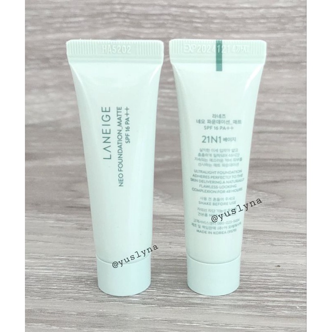 LANEIGE Neo Foundation Matte SPF16 PA++ 21N1 (7ml) | Shopee Malaysia