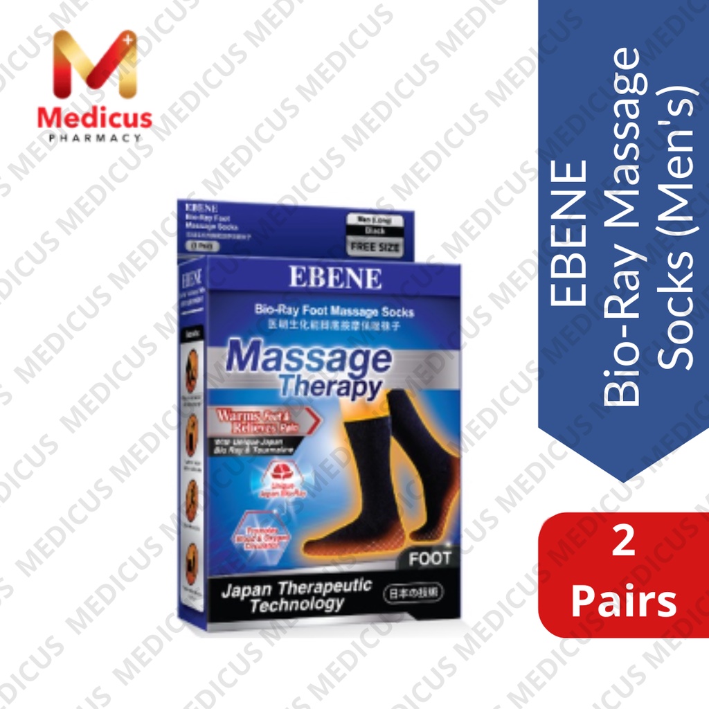 Ebene Bio-Ray Foot Massage Socks Men's /Women's 2 Pairs | Shopee Malaysia