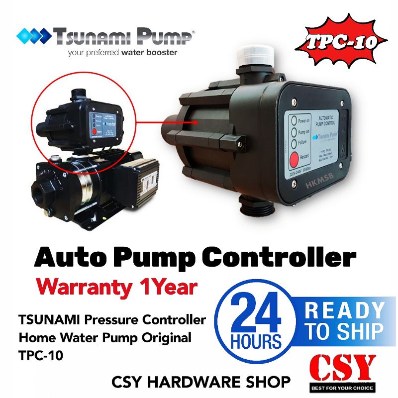 Tsunami Auto Press Control TPC-10 / Water pump Auto Switch | Shopee ...