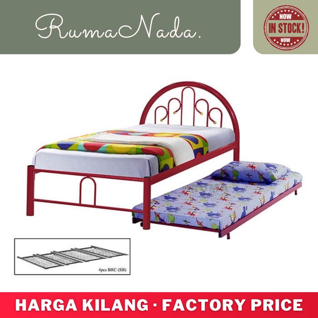 Pull Out Bed Single / Single Bed Frame / Katil Single / Single Bed ...