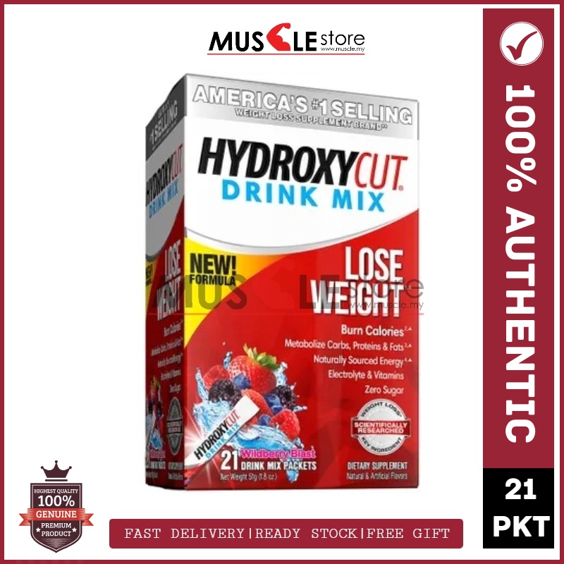 Muscletech Hydroxycut Drink Mix Burn Calories Naturally Sourced Energy ...