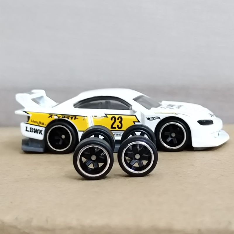 Tayar Getah Rubber Wheels Hot Wheels LBWK Nissan Silvia TE 37 10mm Long ...