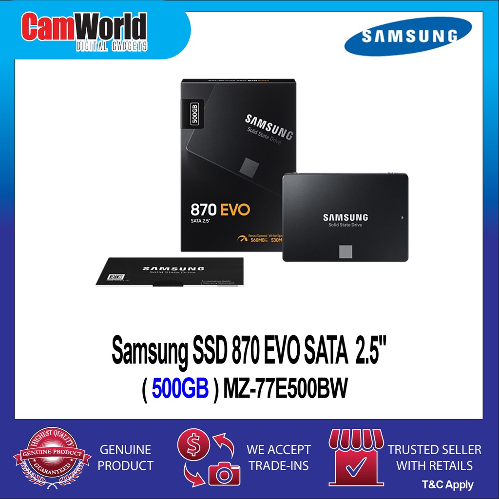 SAMSUNG SSD 870 EVO SATA 2.5" (500GB) MZ-77E500BW | Shopee Malaysia