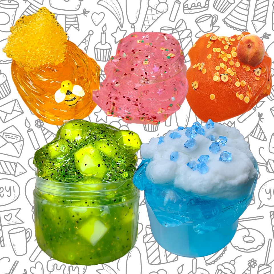 BIRTHDAY SURPRISE GIFT SLIME SET CLEAR OF 5 BUNDLE / BIRTHDAY GIFT ...