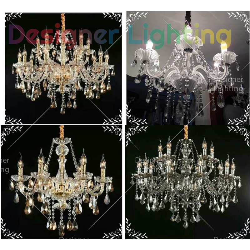 Designer Light Chandelier Luxury Ceiling Light Crystal LED Modern Lampu ...